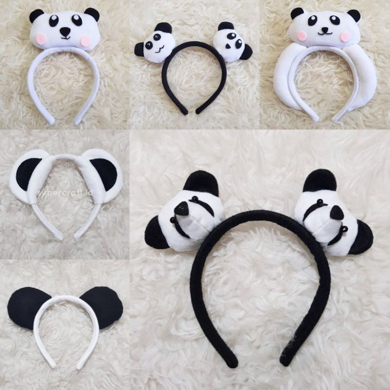 Jual Bando Karakter Panda Kungfu Panda Hitam Putih kostum Panda Bando ...