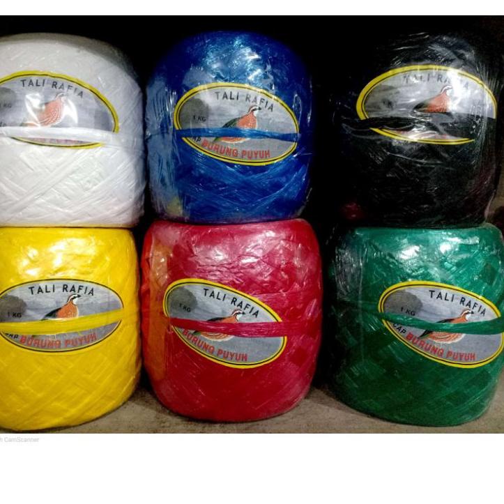 Jual Paling Disukai.. Tali Rafia Cap Puyuh 1 Kg Warna Warni Merah Biru ...