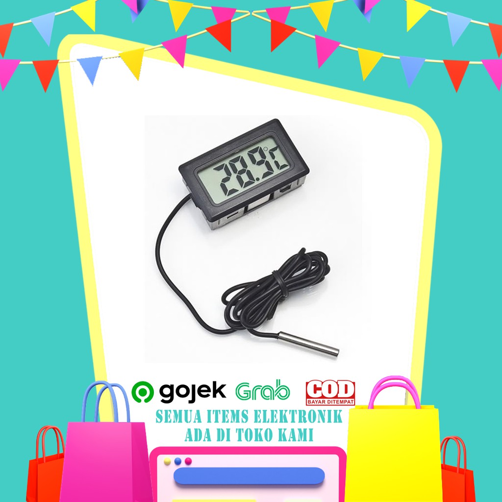 Jual Effosola Pengukur Suhu Digital Termometer Aquarium dengan Kabel 1M ...
