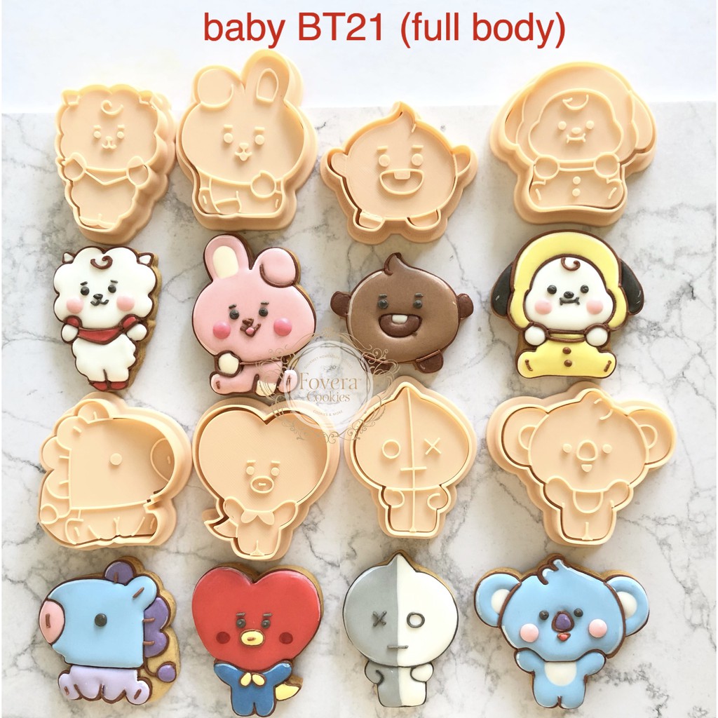 Jual (SATUAN) COOKIE CUTTER Baby BT21 (Full body). Cookie / Fondant ...