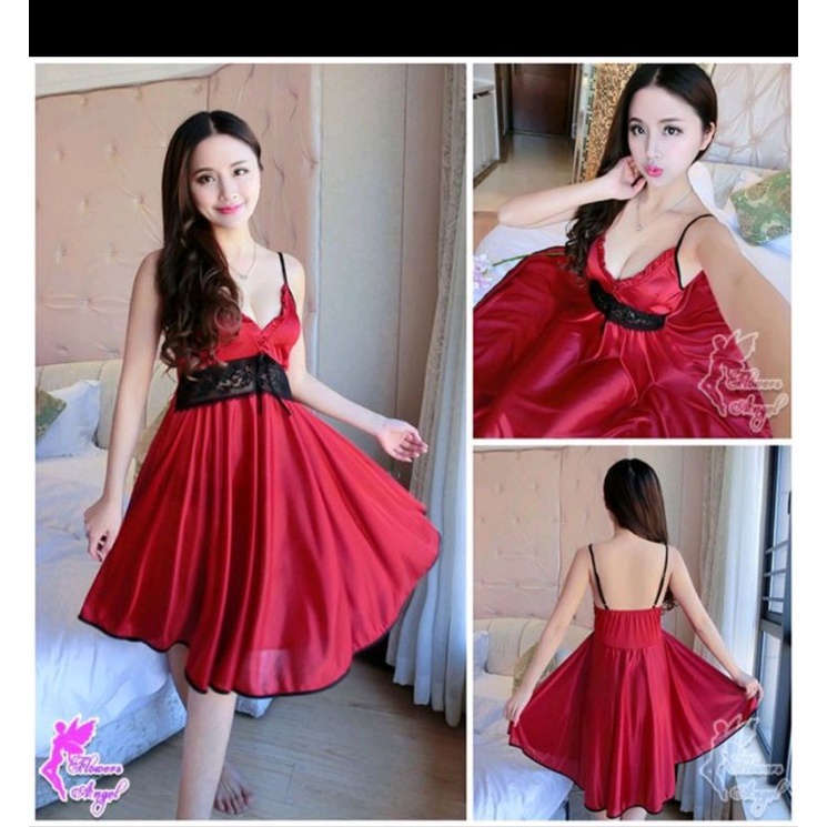 Jual JESO daster satin dress lingerie sexy manja | Shopee Indonesia