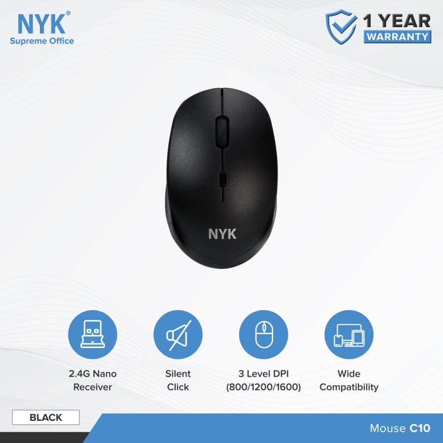 Jual Mouse Wireless NYK C10 2.4Ghz / NYK Supreme C10 Mouse Wireless ...
