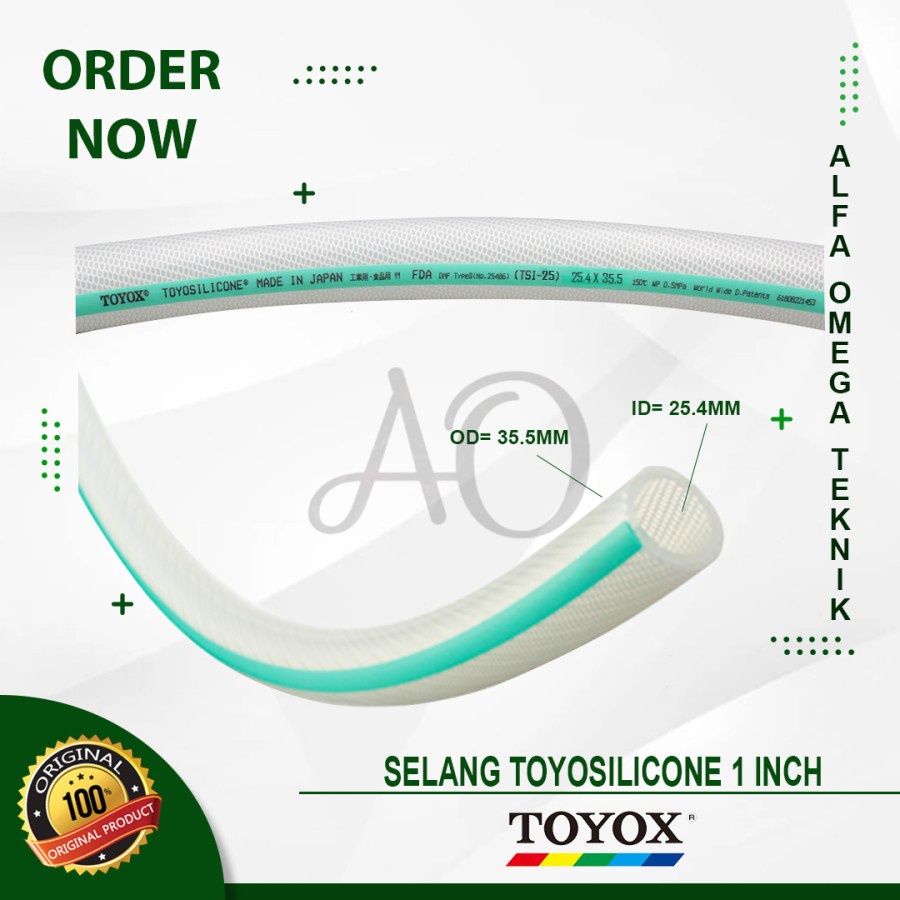 Jual SELANG TOYOSILICONE 1 INCH TOYOX HOSE 1 BENANG FOOD GRADE TAHAN ...