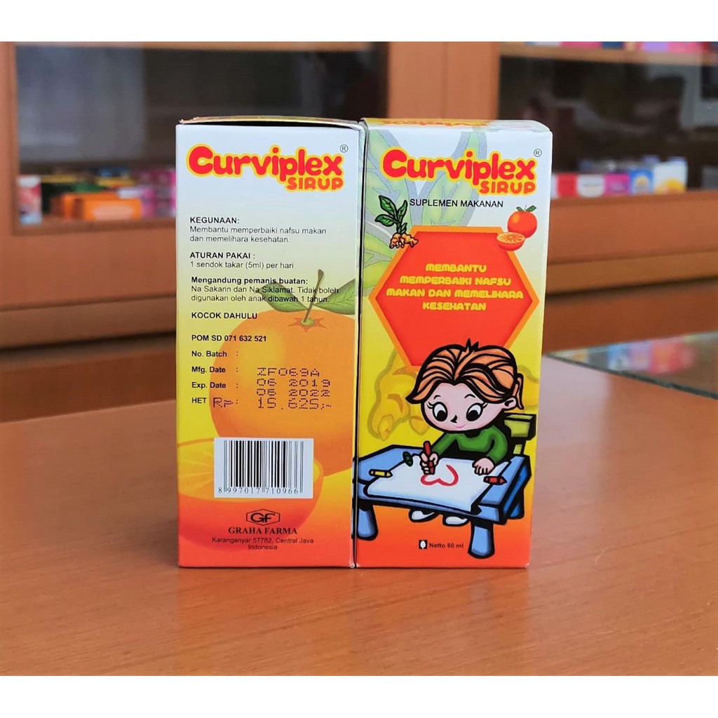 Jual Curviplex Syrup 60 ml Multivitamin Curcuma Temulawak Nafsu Makan ...