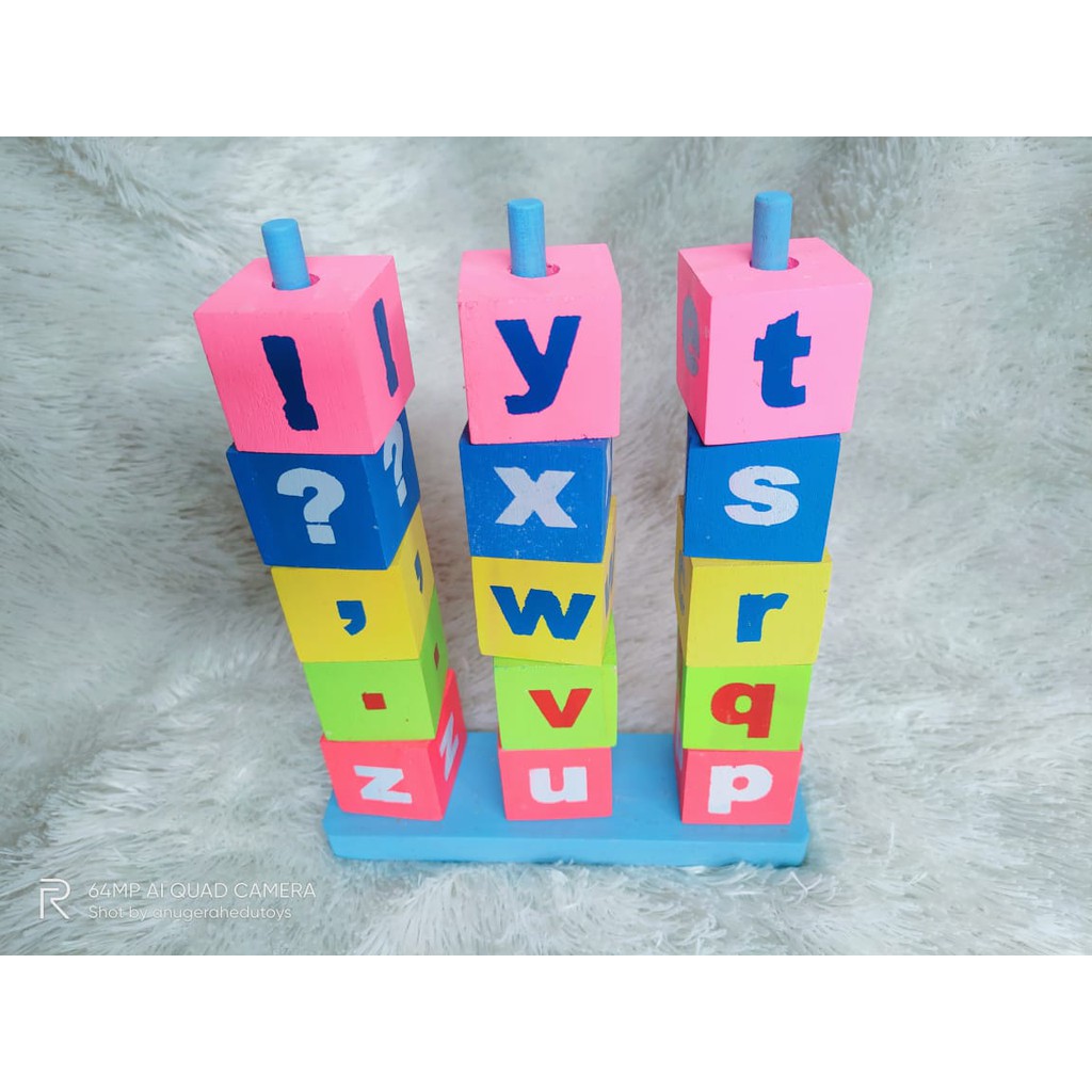 Jual Mainan Edukasi Menara Balok Hurf | Shopee Indonesia