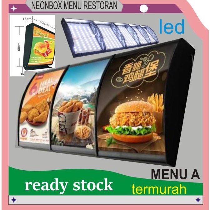 Jual Slim Light Box -Daftar Menu Restoran Cembung- Neon Box (1 SISI ...