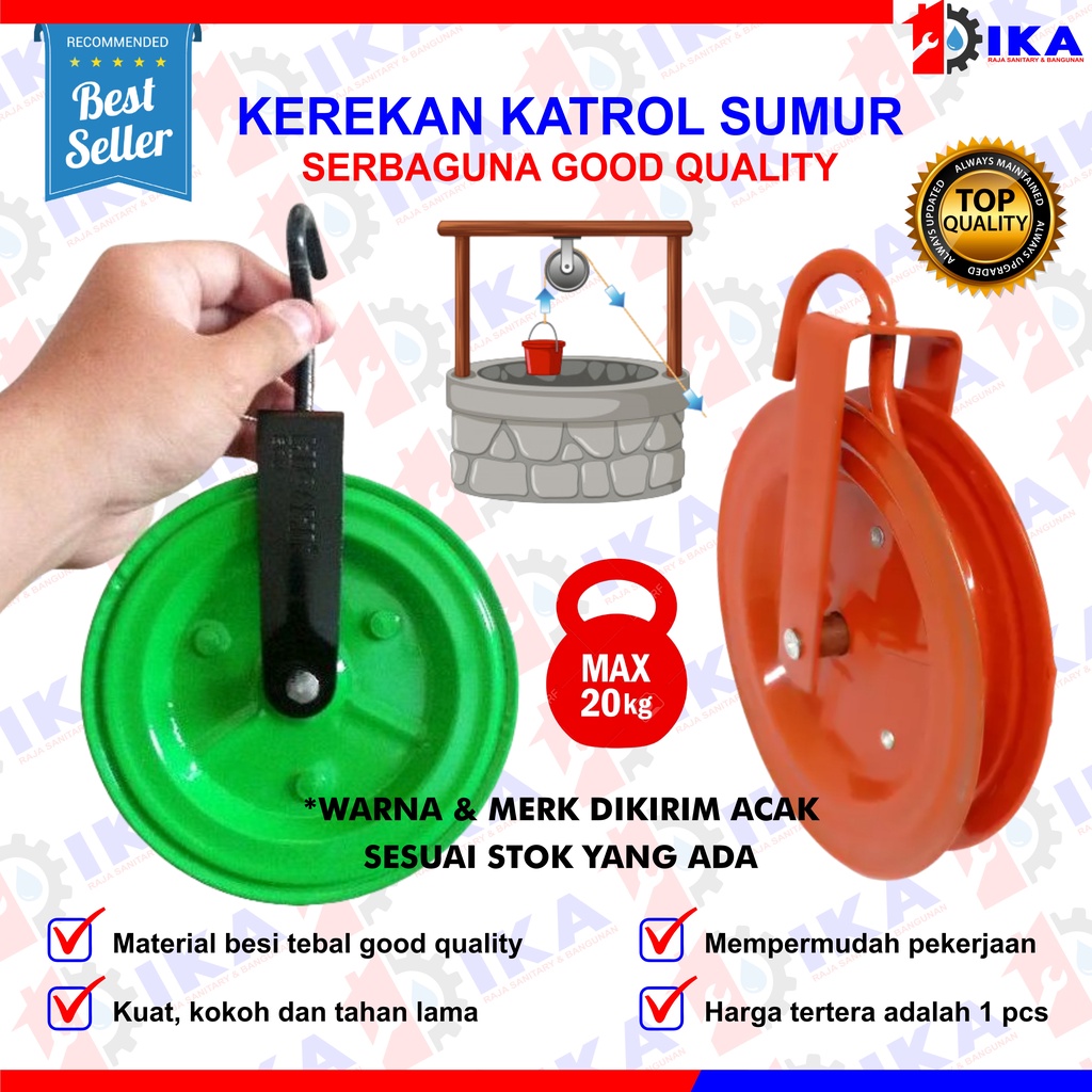 Jual Katrol Kerekan Roda Sumur Bangunan Kuat / Krekan Air Pulley Tukang ...