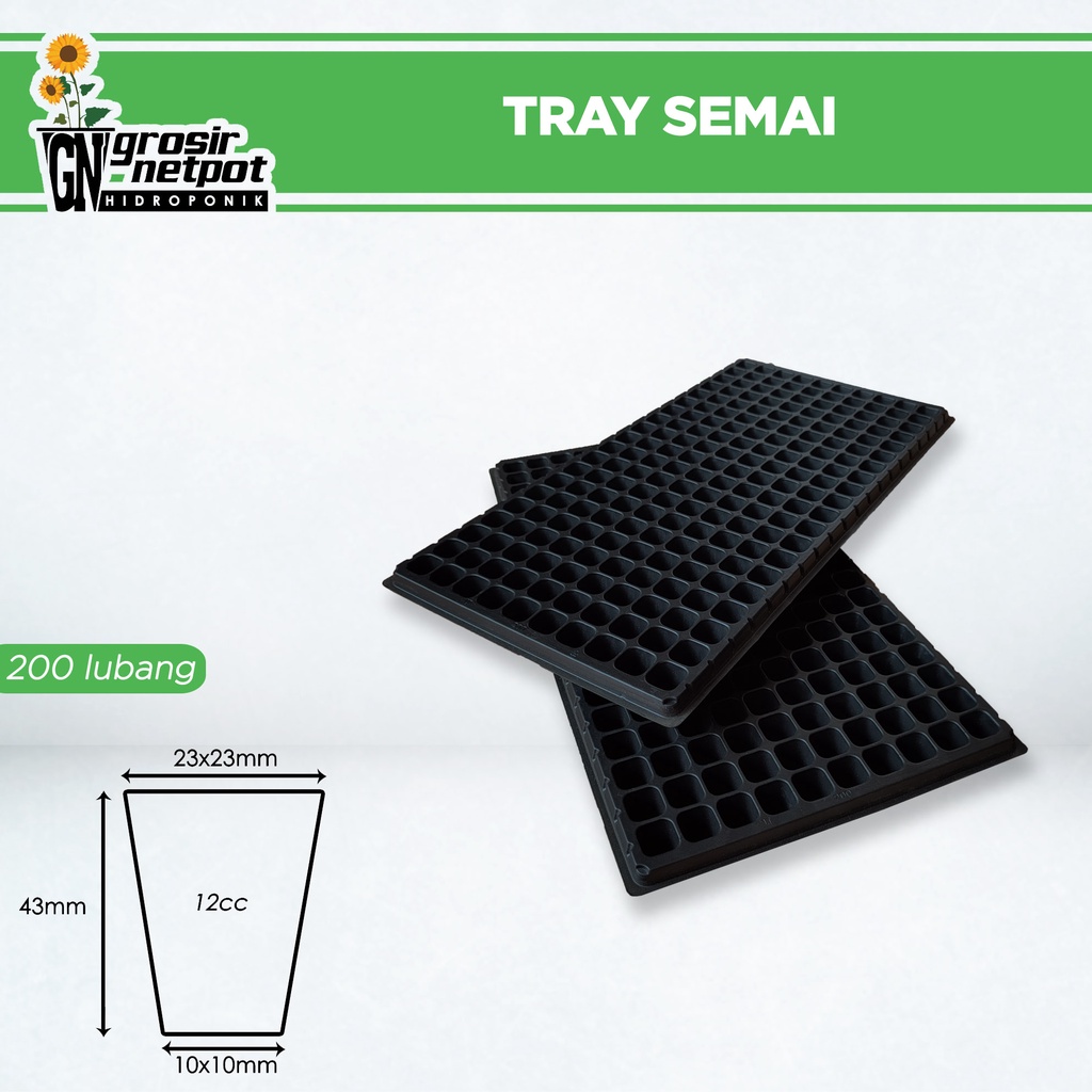 Jual Tray Semai 200 Lubang - Seeding Tray Hidroponik / Trai Pembibitan ...