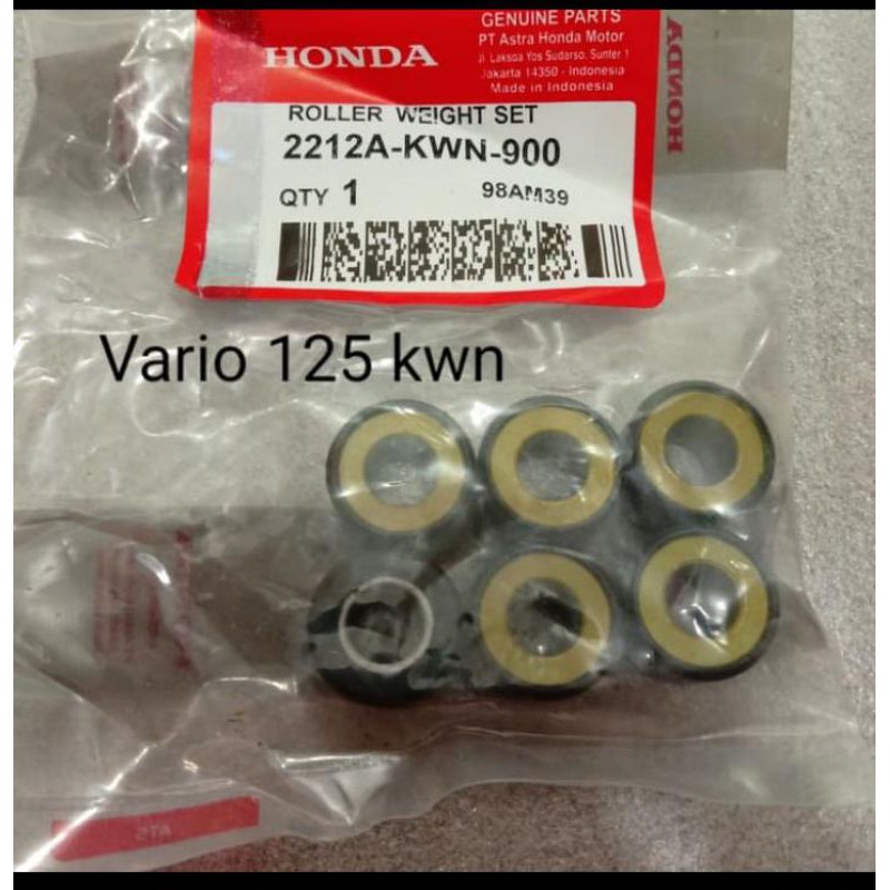 Jual Roller cvt Vario 125 / roller cvt set honda vario 125 KWN | Shopee ...