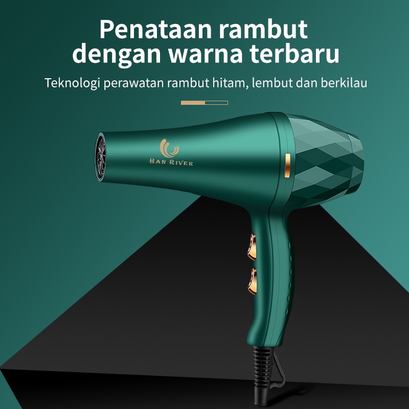 Jual HAN RIVER HRHD03GN Hair dryer 800W Pengering Rambut Termurah Daya ...