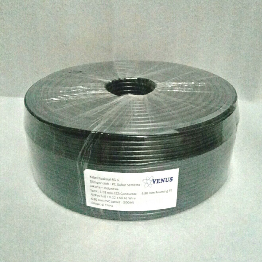 Jual kabel antena tv / kabel parabola rg6 VENUS 300meter | Shopee Indonesia