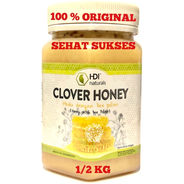 Jual HDI CLOVER HONEY 1/2 KG MADU ASLI ORIGINAL | Shopee Indonesia