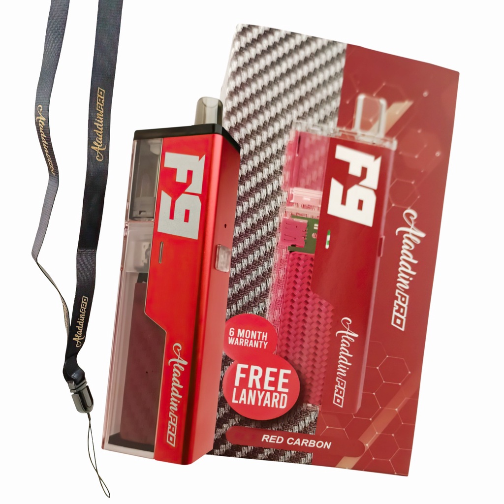 Jual Pod Vape Vapor Aladdin Pro F9 Kit 16W 1100mAh Red Carbon By ...