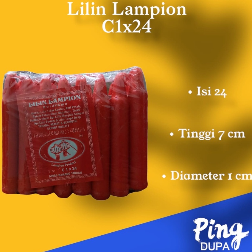 Jual Lilin Merah Lampion Isi 24 Tanpa Asap Tahan Lama Tanpa Menetes ...
