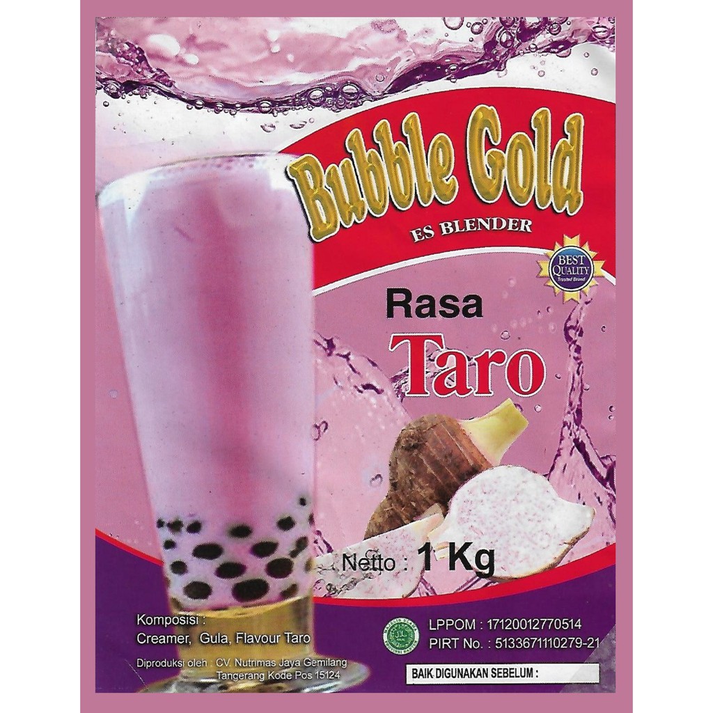Jual BUBBLE GOLD TARO KEMASAN 1KG | SERBUK MINUMAN RASA TALAS 1KILO ...