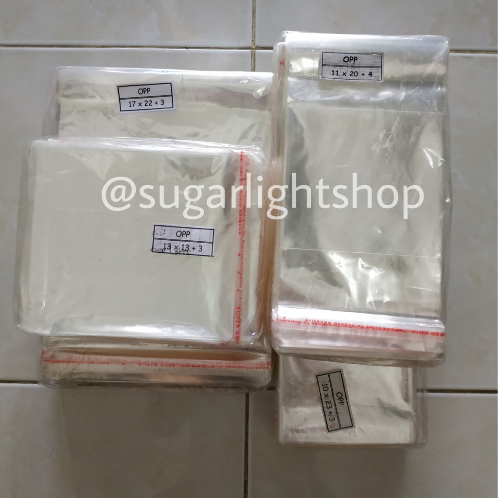Jual Plastik OPP/Kaca Bening dengan Seal/Lem/Berperekat 100 Lembar ...