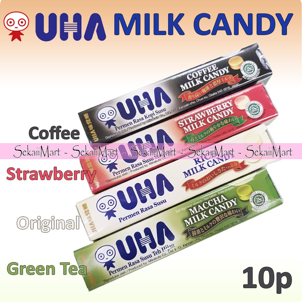 Jual UHA Milk Candy Stick 30g All Variant - Permen Susu Jepang Rasa Strawberry / Coffee / Matcha ...