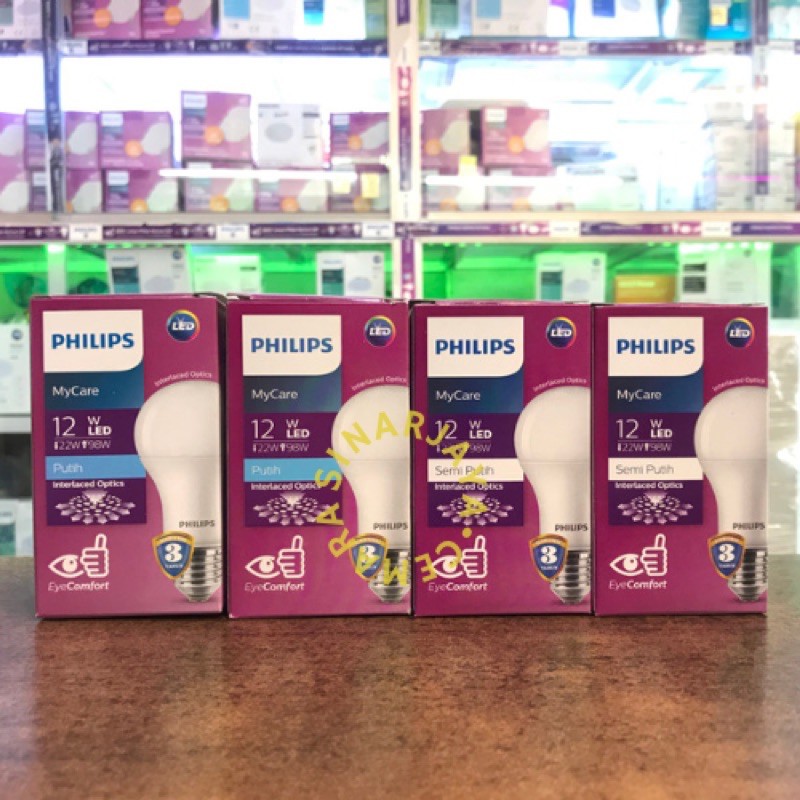 Jual Bola Lampu PHILIPS LED Bulb 12 watt PHILIPS My Care Interlac Optic ...