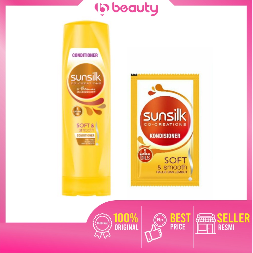 Jual BEAUTY Sunsilk Conditioner Kuning Sachet Soft & Smooth Halus Dan ...