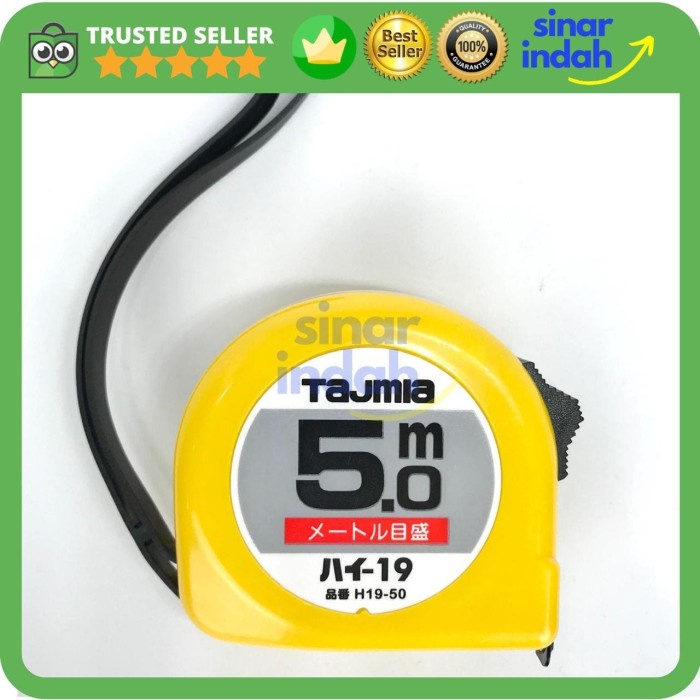 Jual Meteran Tajmia 5 Meter JAPAN / Measuring Tape 5M Hi lock 16ft ...