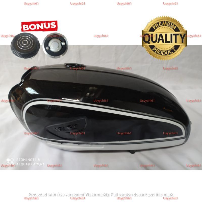Jual Tangki Cat Motor CB 100 Glatik Custom Motif Black | Shopee Indonesia