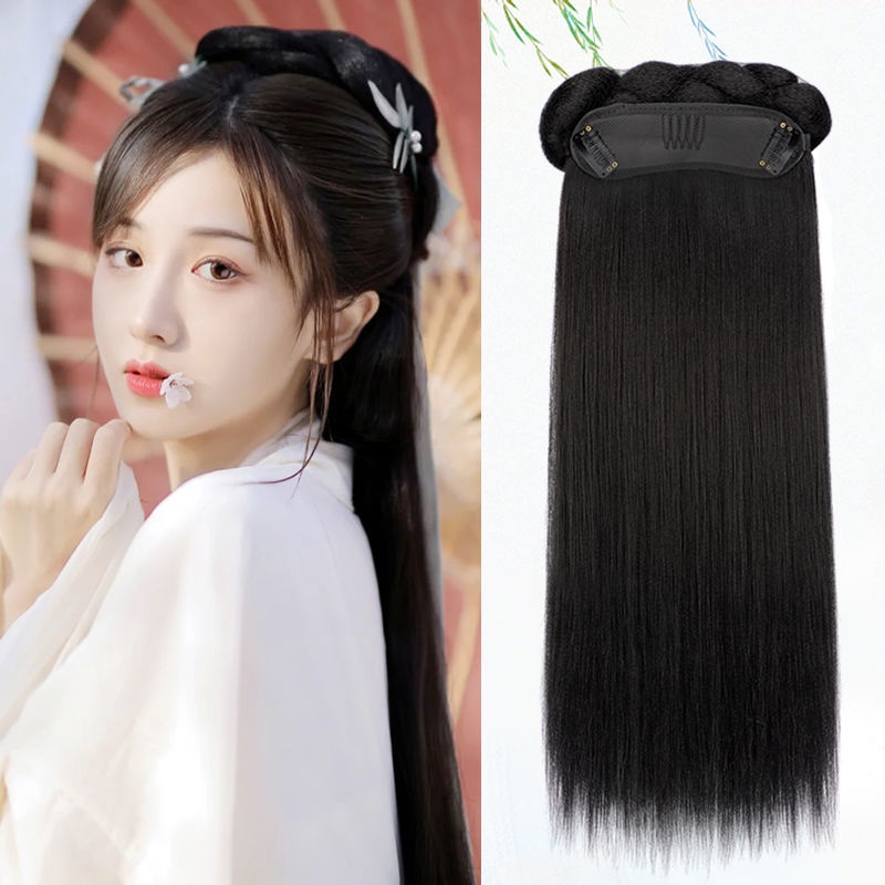 Jual Antique Hanfu wig bag lazy one-piece hair hoop wig ancient Hanfu ...