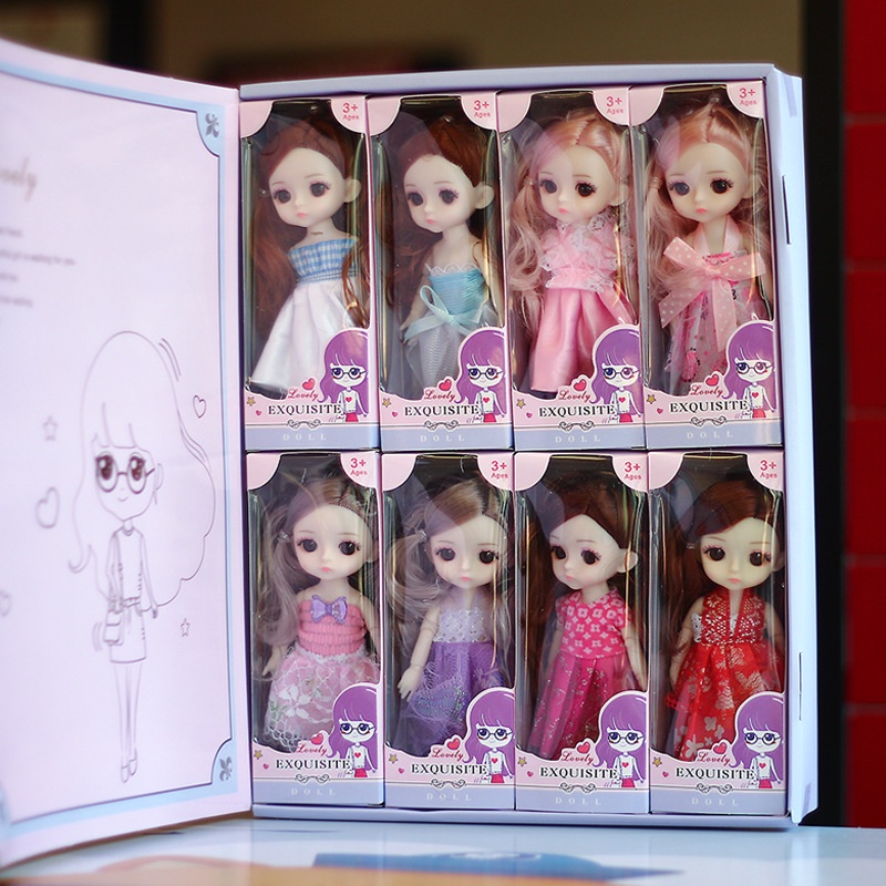 Jual [COD] 6inci BJD Boneka Dolls Set/8 in 1 set Kotak Dress-up Putri ...