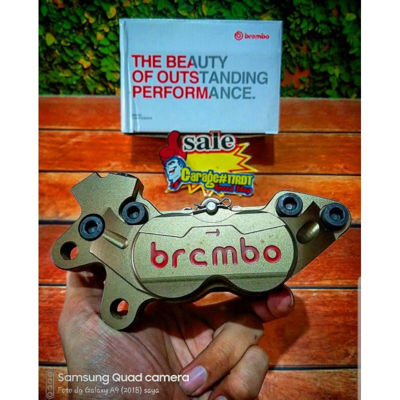 Jual Kaliper Brembo Big 4 Pot 4 Piston 1 Pin Axial Kiri CNC Brown Grade A10 Product Thailand ...