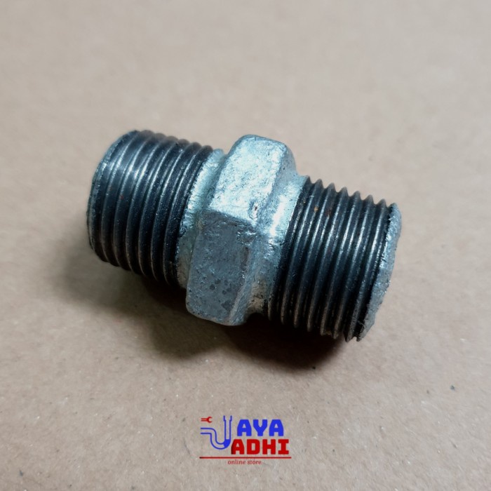 Jual GI Dobel Nepel Drat Luar 1/2 - DN15 Galvanis Besi Double Nipple | Shopee Indonesia