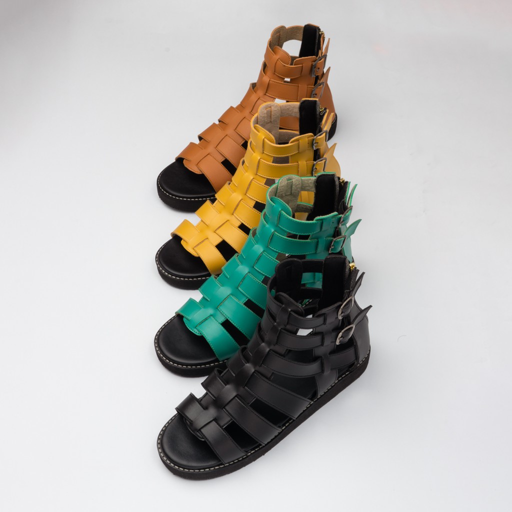 Jual Sepatu Sandal Tali Wanita, Flatshoes No Heels, Sepatu Kulit ...