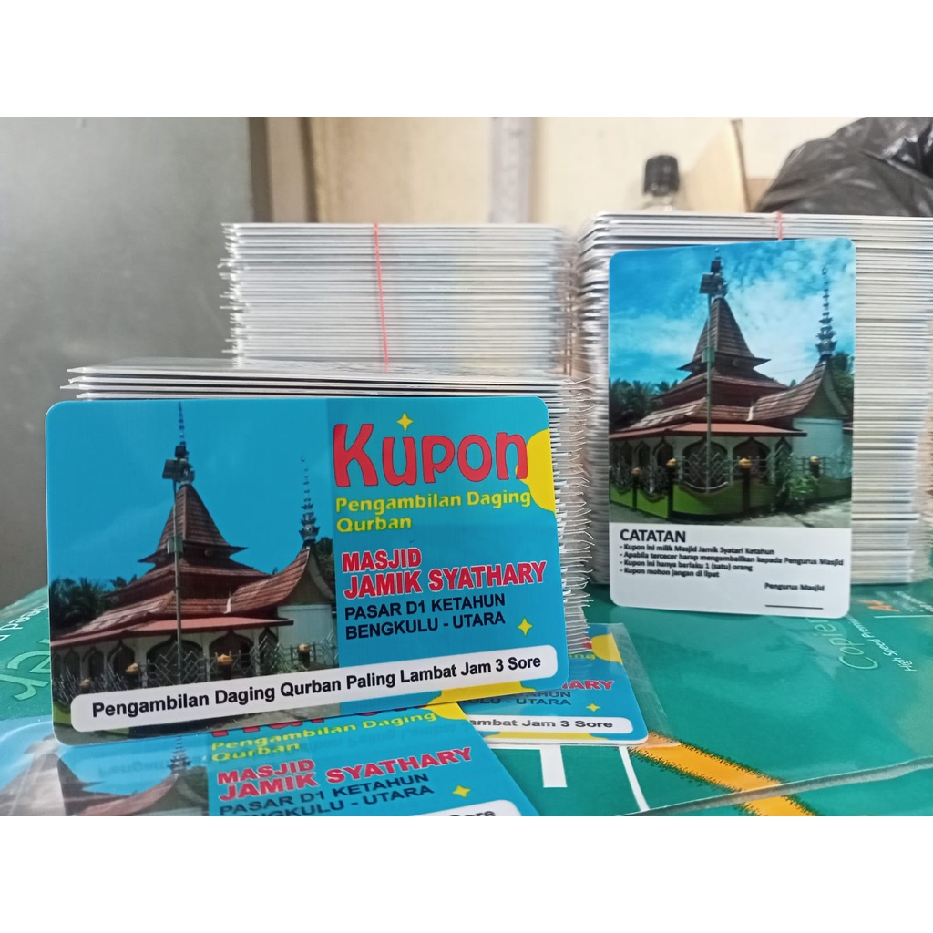 Jual Kartu member ID Card Costom Bahan PVC Ketebalan 0.9 MM Press Oven ...