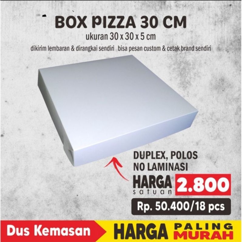 Jual Box Pizza / Kue Polos uk 30 x 30 x 5 cm | Shopee Indonesia