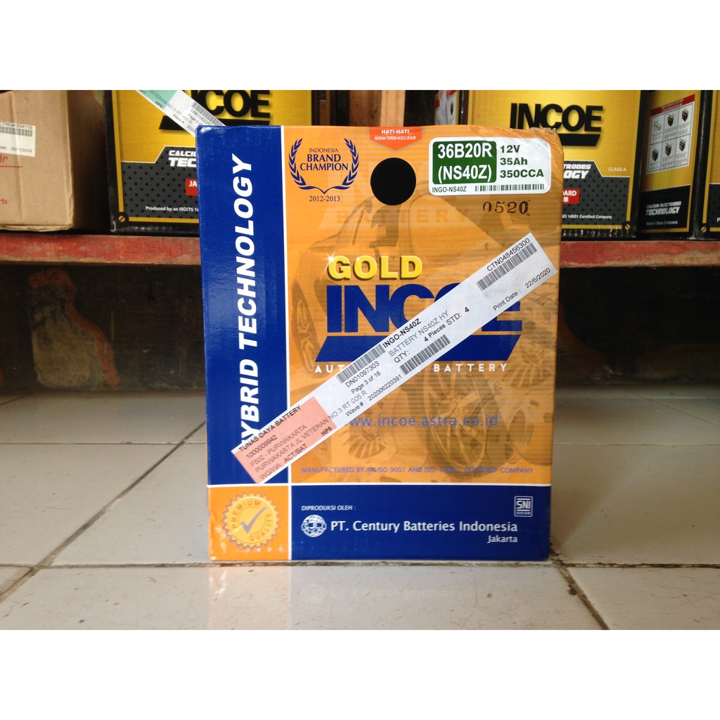 Jual ACCU/AKI INCOE GOLD NS40Z | Shopee Indonesia