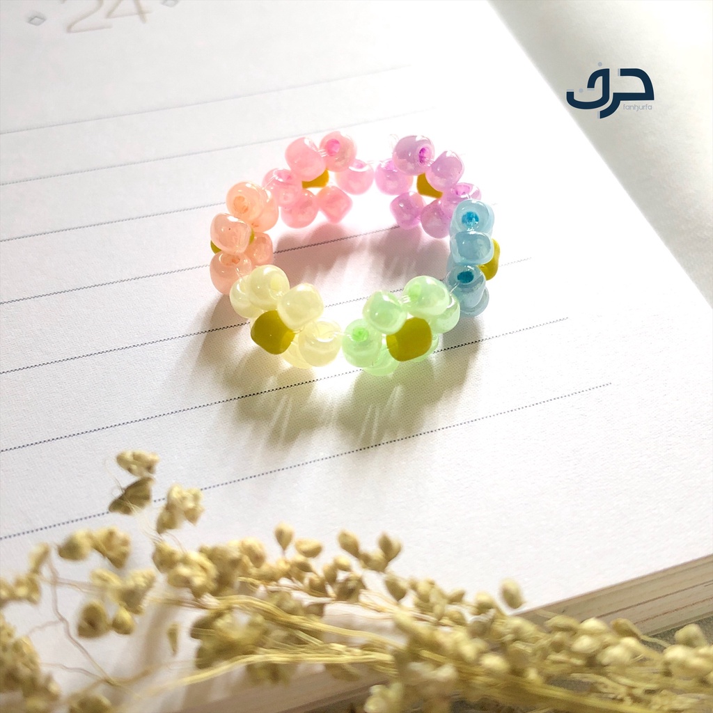 Jual CINCIN BUNGA DAISY FULL CINCIN BEADS CINCIN MANIK CINCIN KOREA ...