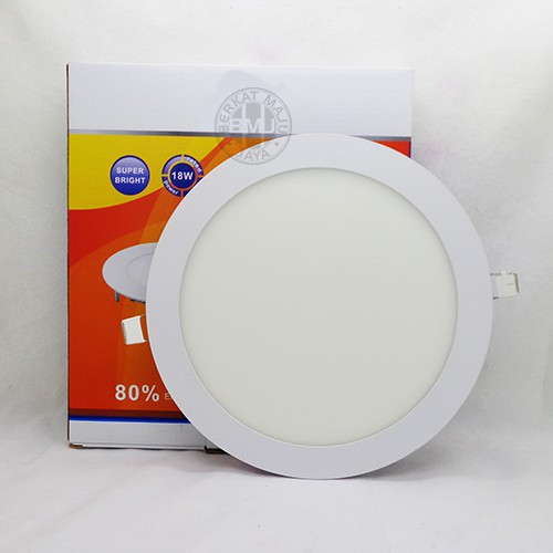 Jual LED Downlight 6500k Bulat - 18watt - White -Slim Super Terang ...