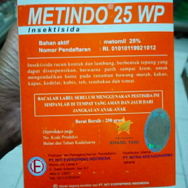 Jual Insektisida METINDO 25 WP Netto 250g Metomil | Shopee Indonesia