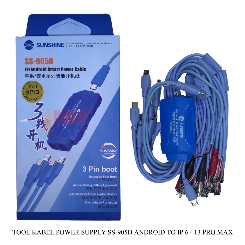 Jual TOOL KABEL POWER SUPPLY SS-905D ANDROID TO IP 6 - 13 PRO MAX ...