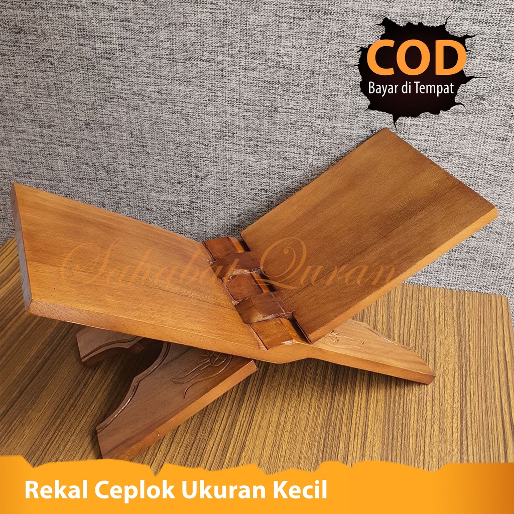 Jual Rehal Kayu Lipat Alas Baca Al Quran Ukuran 17x18x36 cm Rekal Kayu ...