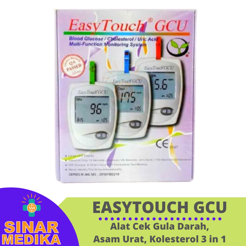Jual ALAT CEK DARAH EASY TOUCH GCU ( GLUKOSA, ASAM URAT , KOLESTEROL ...