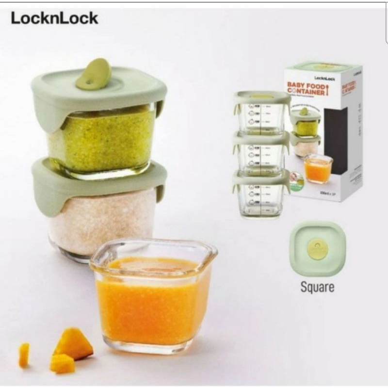 Jual LOCKNLOCK - 1pcs Baby Square Food Container 230ml | Shopee Indonesia