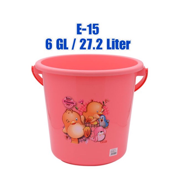 Jual Ember Plastik Tutup Lionstar Ember Tempat Beras 4 GL Ember Air ...
