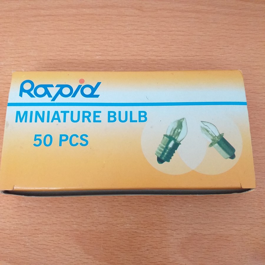 Jual Lampu Praktek Sekolah/Bohlam Senter 2.5 volt RAPID Clear e10 e 10 ...