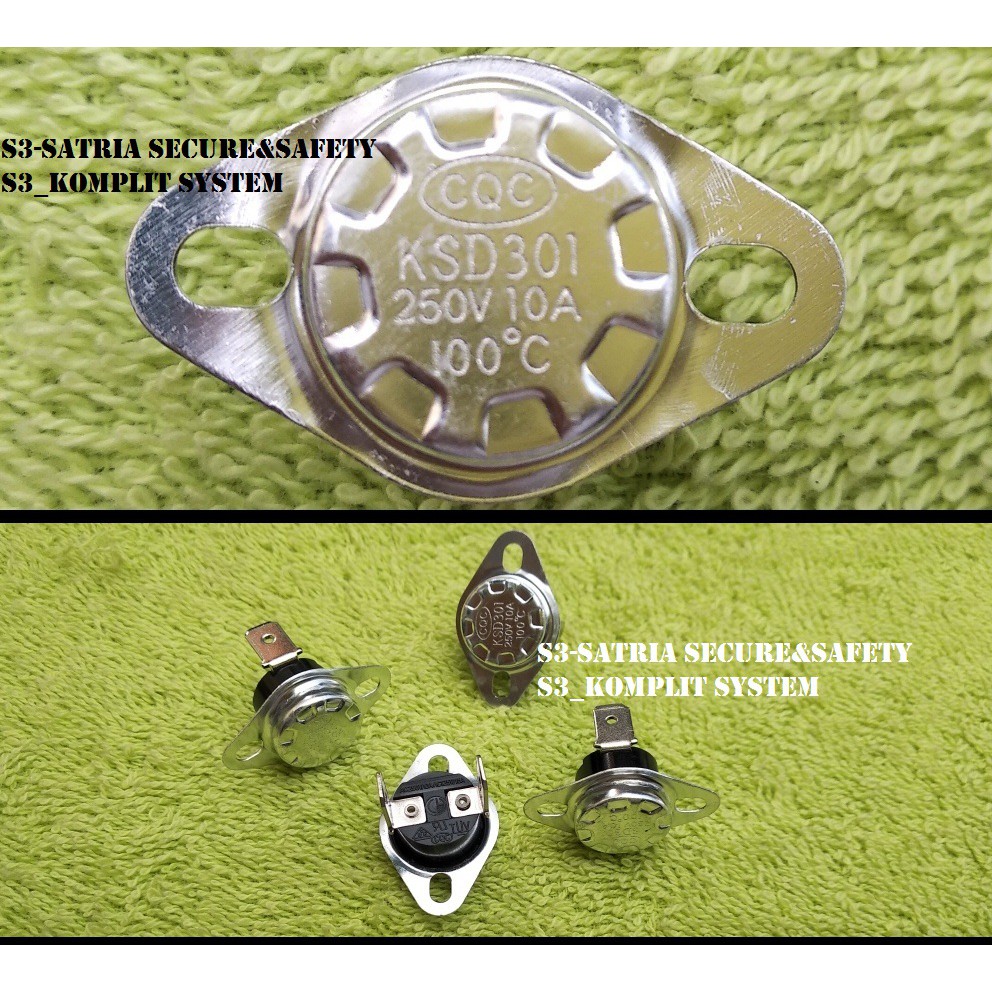 Jual Bimetal 100 derajat C Thermostat 100C pemutus arus Thermotat magic ...
