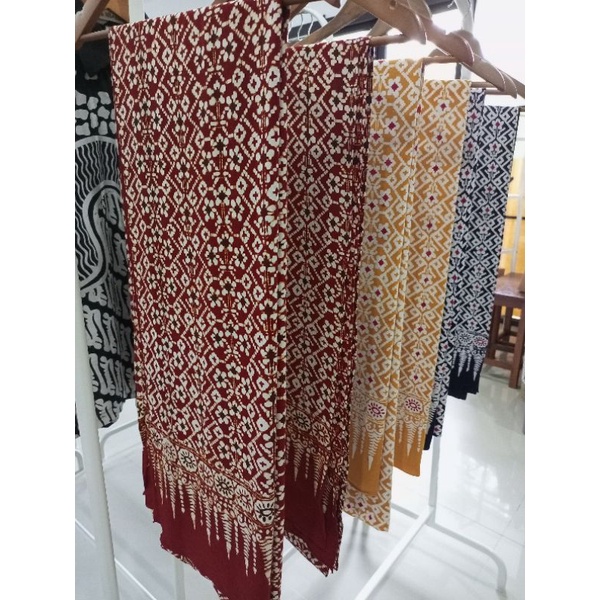 Jual SAMPUR ATAU SELENDANG TARI BATIK CAP MOTIF CINDE SEKAR JOGJA ...