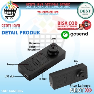 Jual Kamera Mini HD Button Dv Spy Camera bentuk Kancing Baju lens TF ...