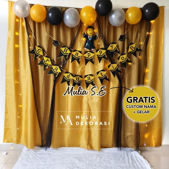 Jual DEKORASI BACKDROP WISUDA KELULUSAN BACKGROUND DIY PAKET GRADUATION ...