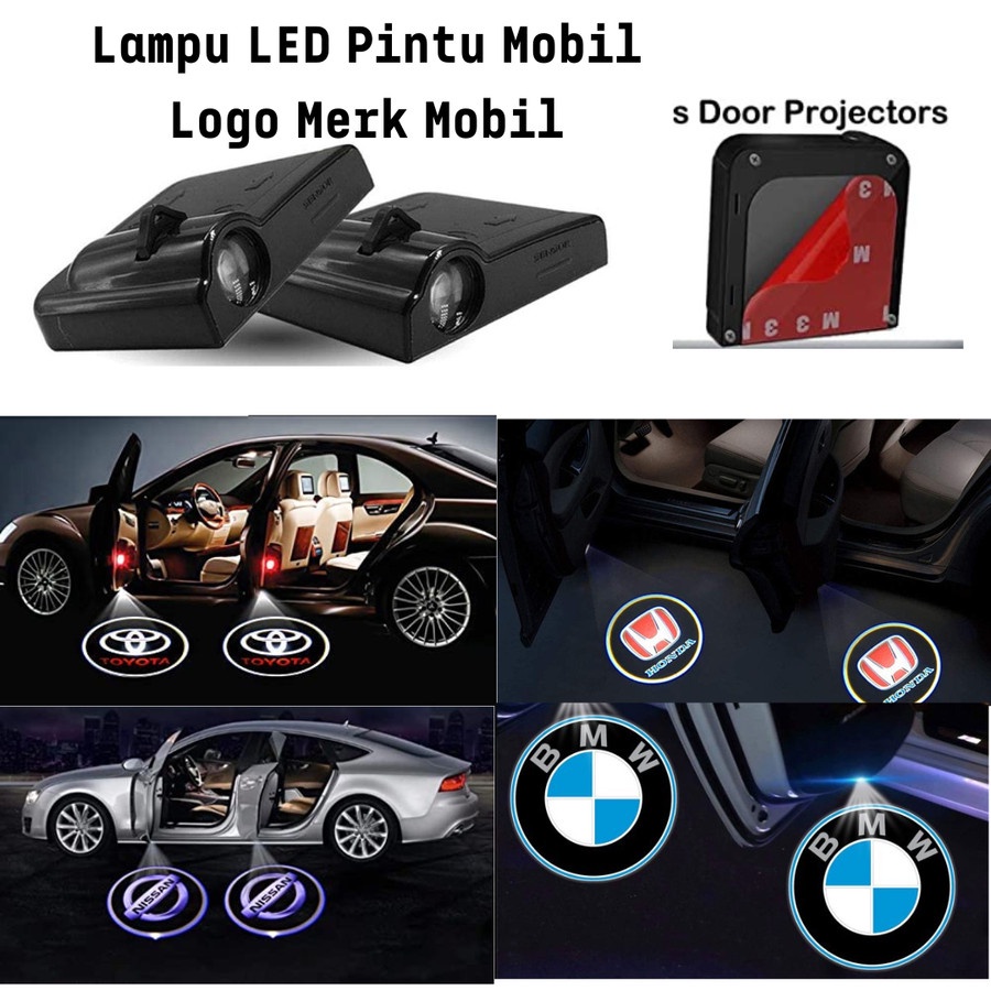 Jual Lampu LED Pintu Mobil Wireless Logo Merk Mobil Lampu Proyektor ...