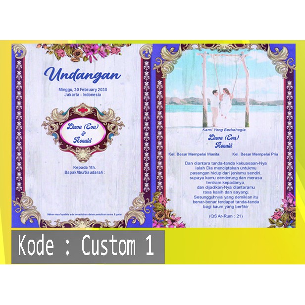 Jual Undangan Custom Foto Murah | Shopee Indonesia