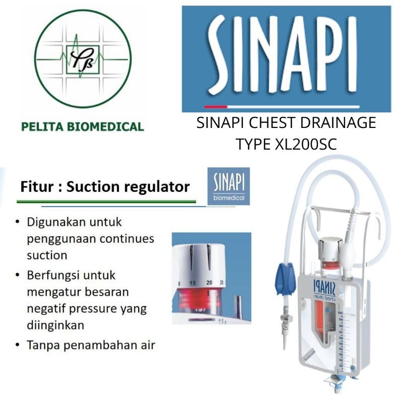 Jual CHEST DRAIN TYPE XL 200 SC kapasitas 400ML SINGLE INLET DRAINAGE ...