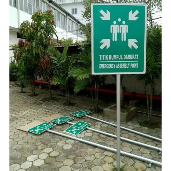 Jual Rambu Titik Kumpul Assembly + Tiang 2" X3 Mtr | Shopee Indonesia